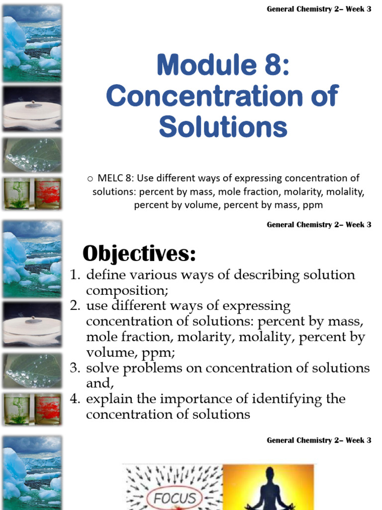 Ways to Express Solution Concentration | PDF | Concentration | Molar ...