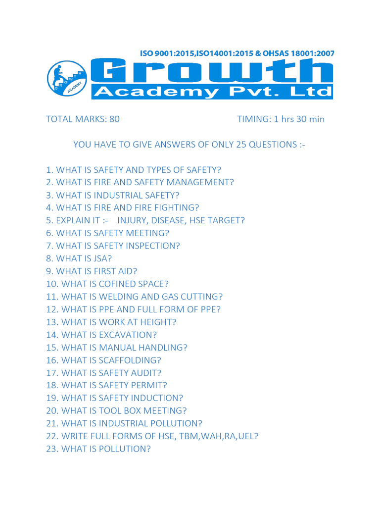 Safety Test | PDF