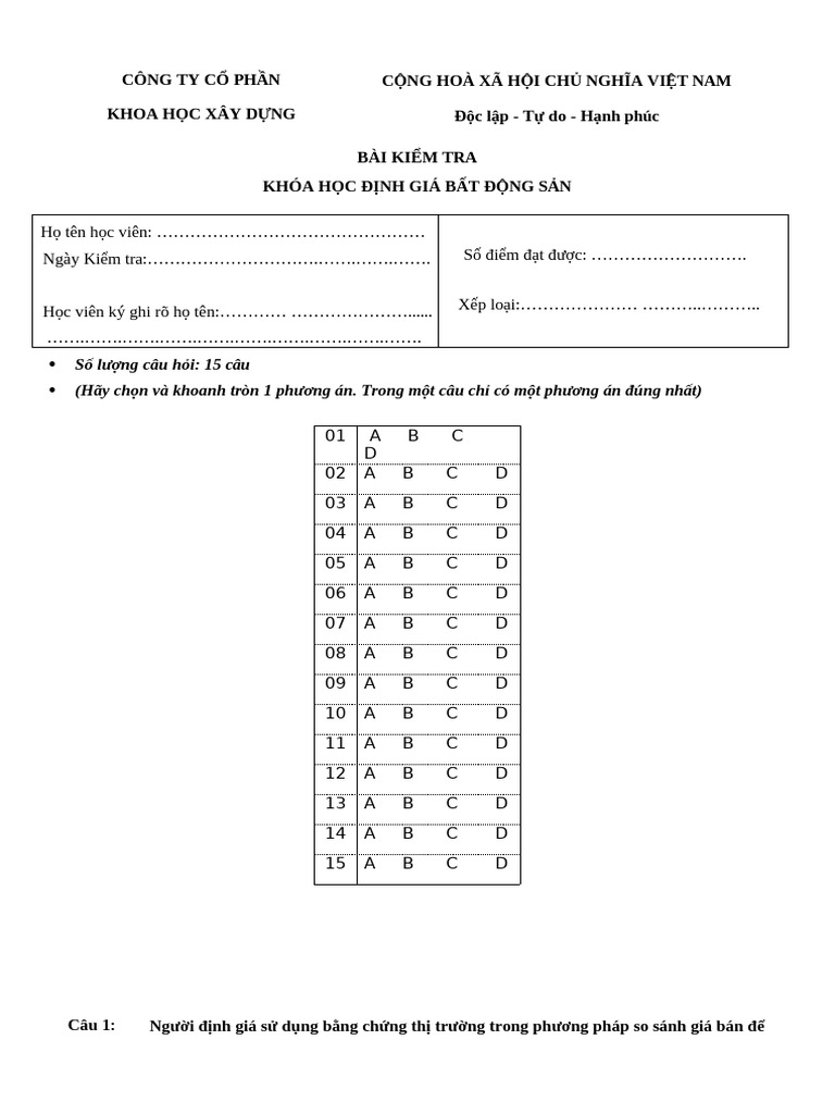 De Ktra Đinh Gia | PDF