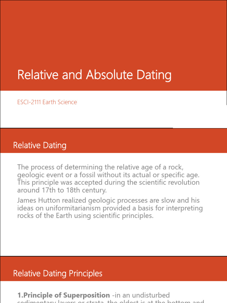 Relative vs Absolute Dating in Geology | PDF
