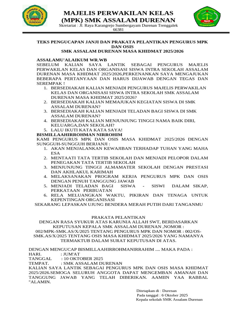 Prakata MPK 2025 | PDF