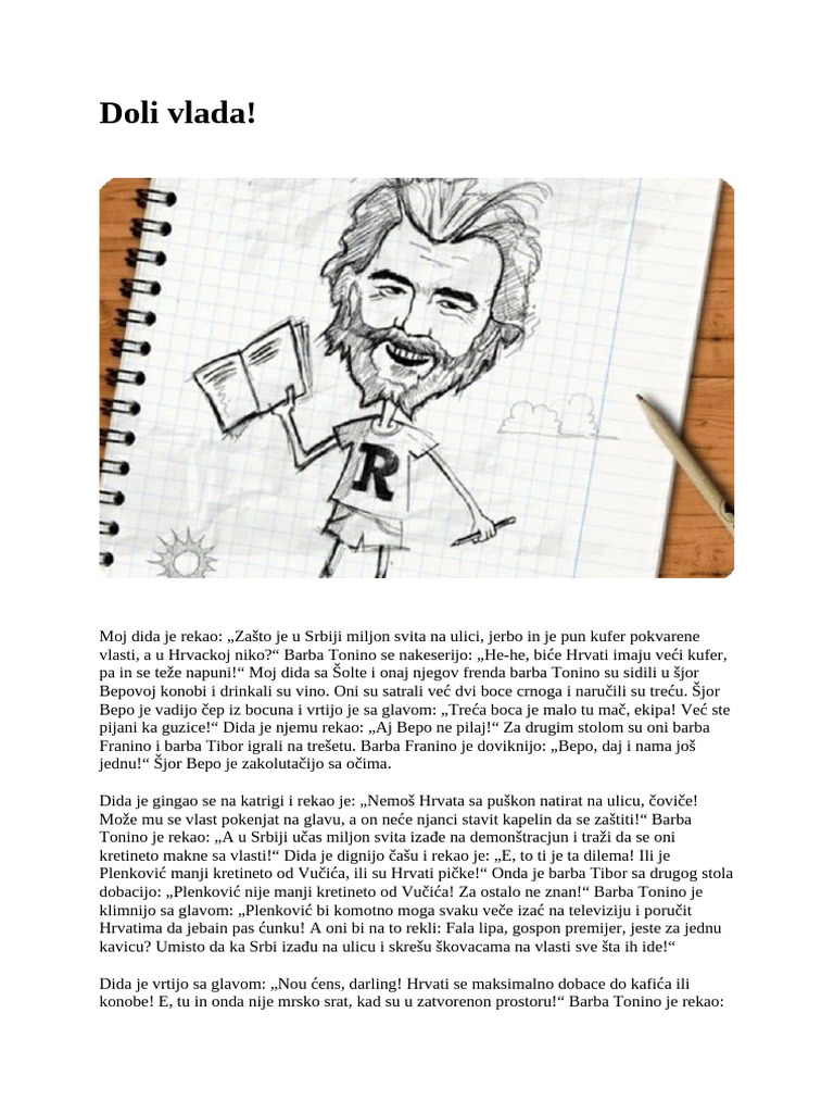 Viktor Ivancic Bilježnica Robija K - Doli Vlada | PDF