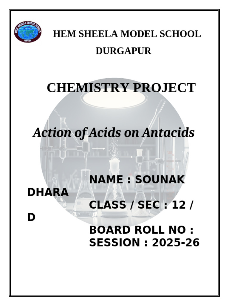 Acids vs Antacids: Chemistry Project | PDF | Bloating | Acid