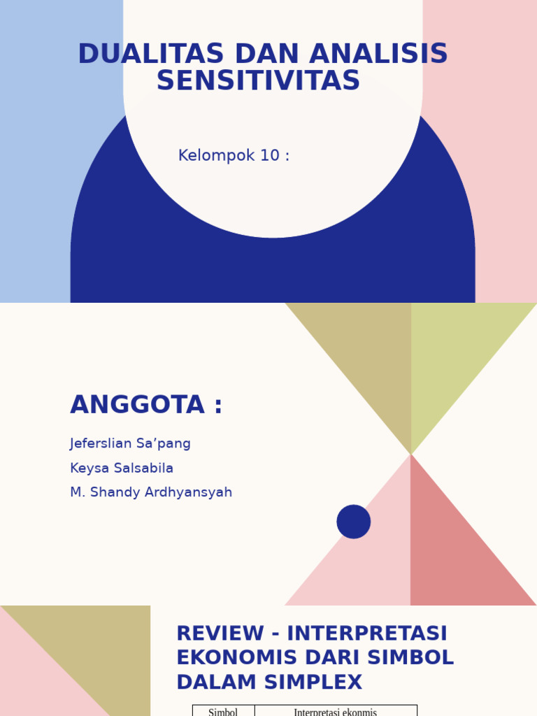 Dualitas Dan Analisis Sensitivitas | PDF | Information Technology ...