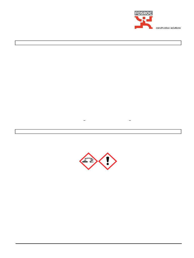 FOSROC Nitobond EP Hardener SDS | PDF | Dangerous Goods | Toxicity