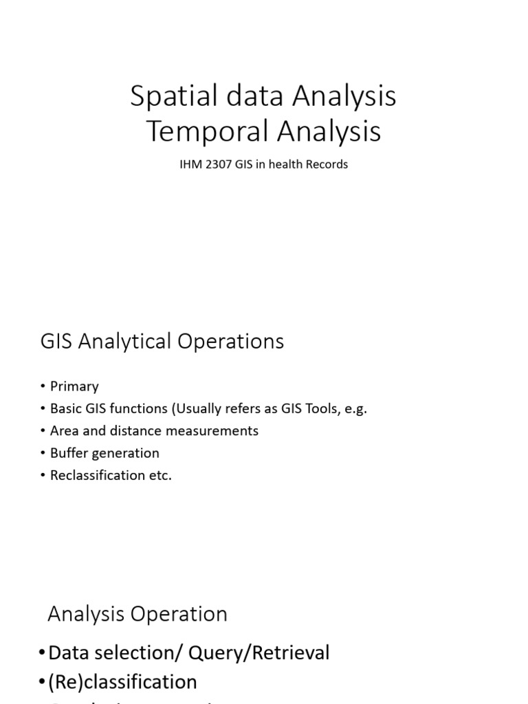 GIS Spatial and Temporal Data Analysis | PDF | Topography | Geographic ...