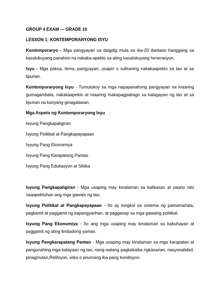 Group 4 Exam | PDF