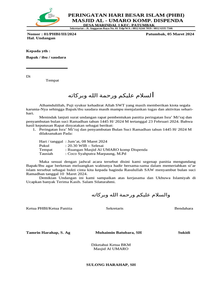 Peringatan Hari Besar Islam | PDF