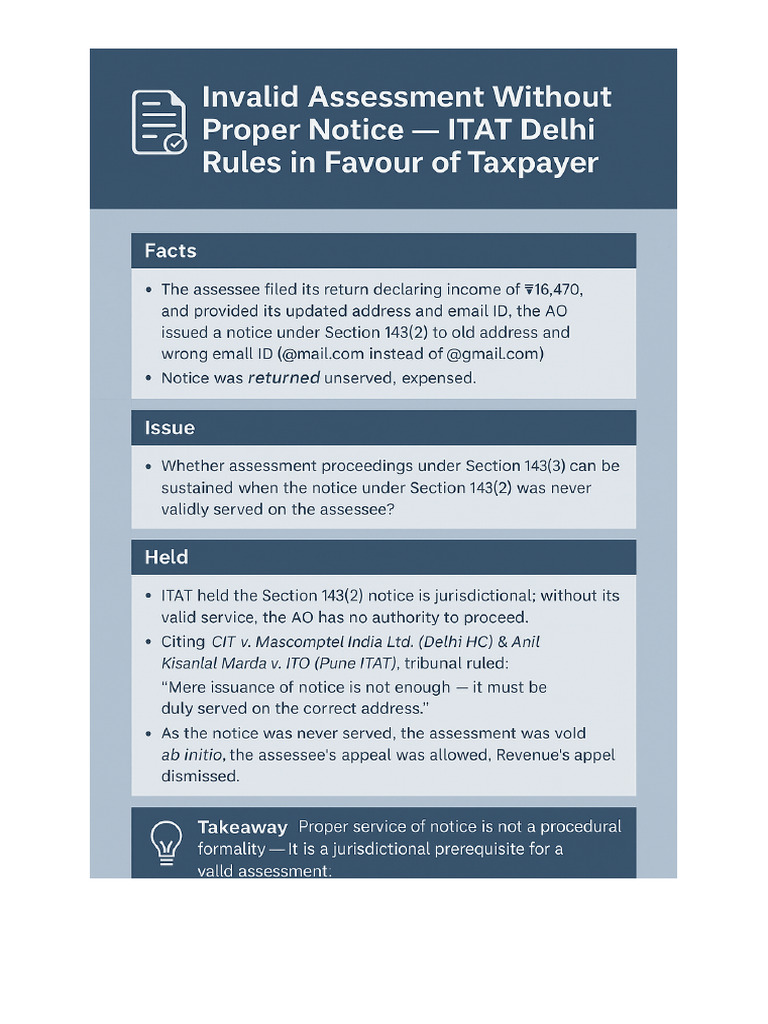 ITAT Delhi Suhir Finance Poster | PDF