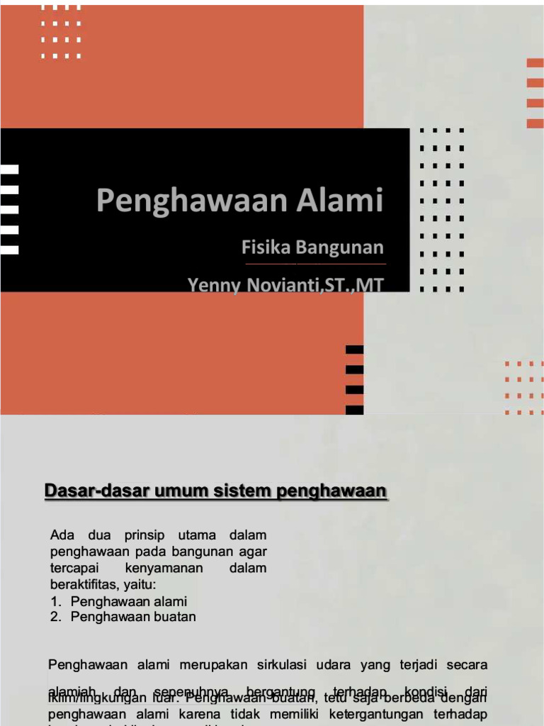 Penghawaan Alami dan Ventilasi Silang | PDF