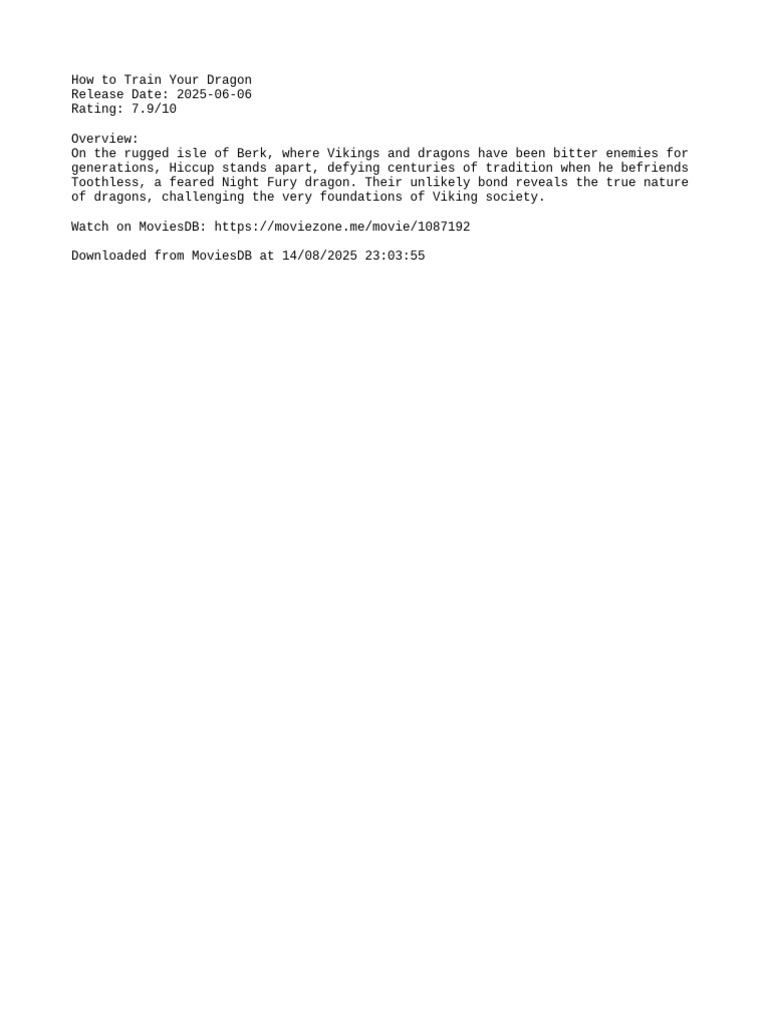How To Train Your Dragon Info | PDF