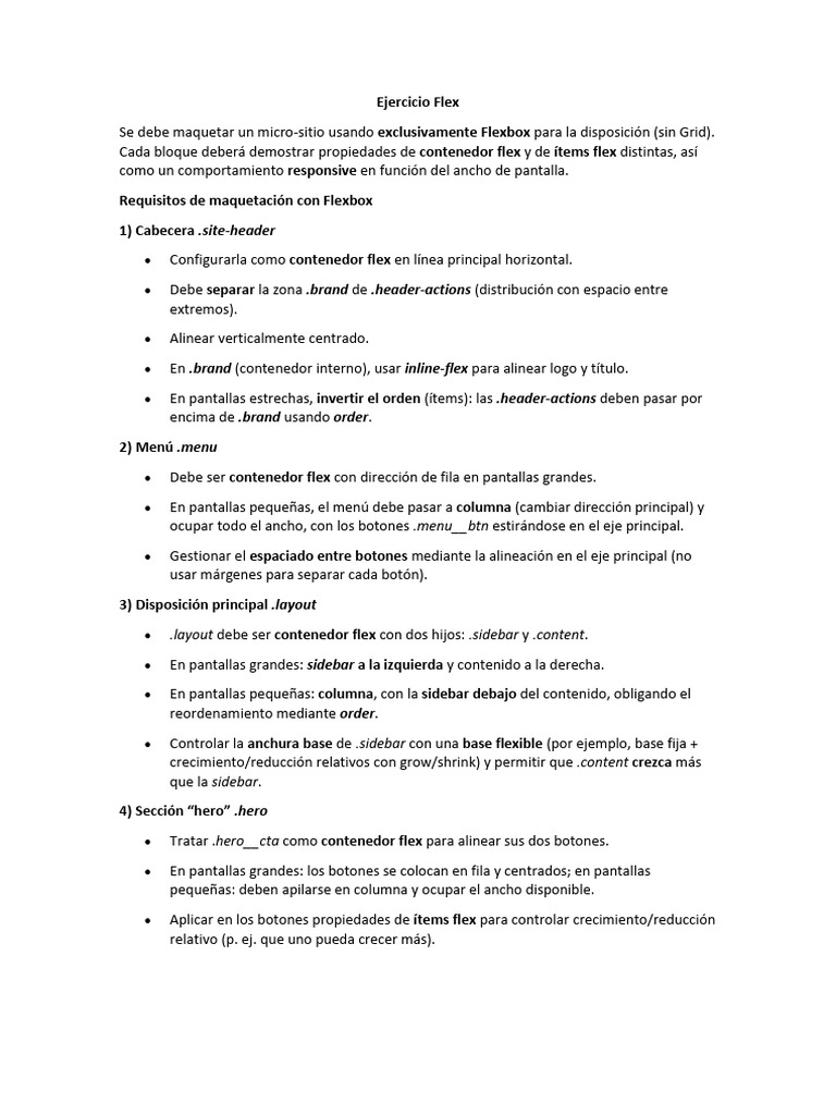 Enunciado Ejercicio Flex | PDF