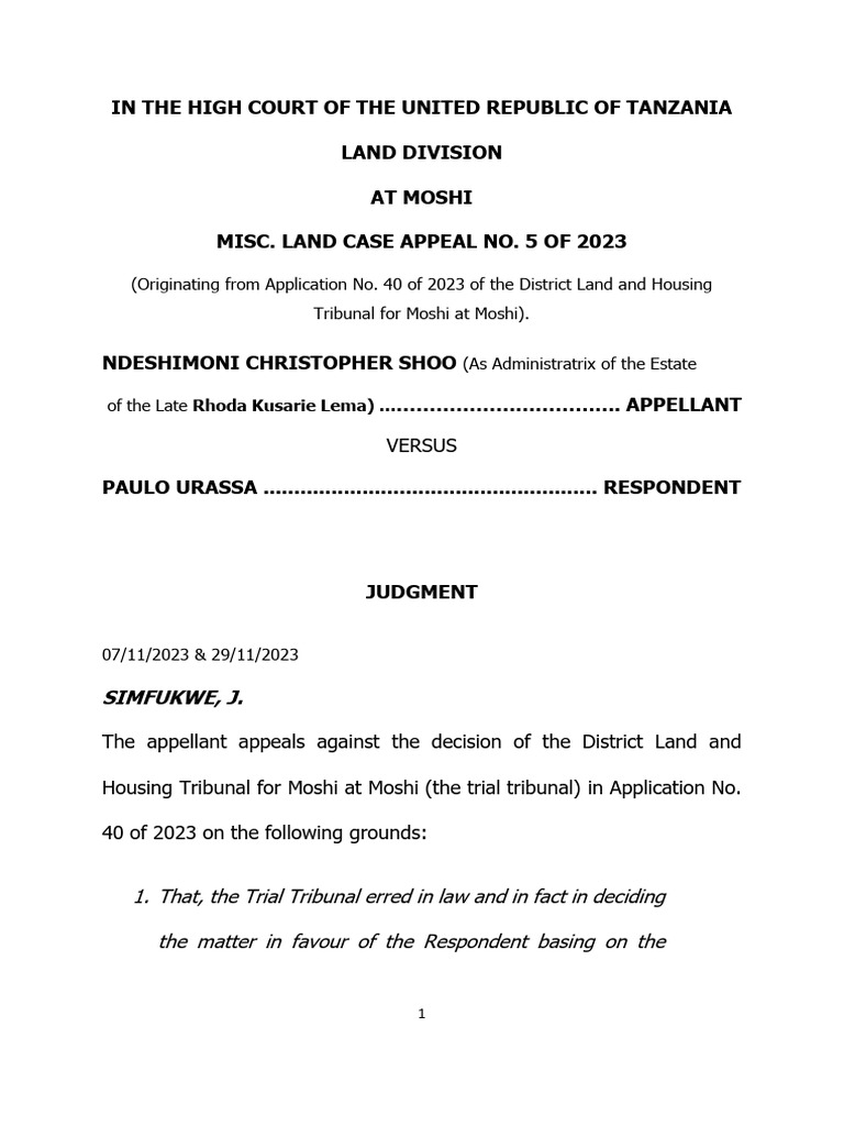 Land Case Appeal Judgment Analysis | PDF | Lawsuit | Res Judicata