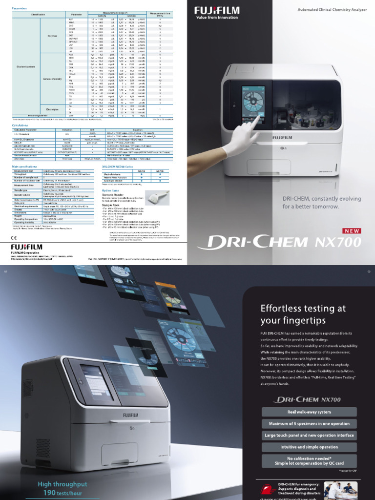 Fuji Dri-Chem Nx700 Brochure | PDF