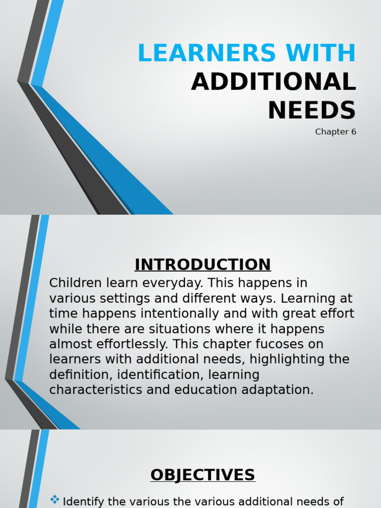 Understanding Learners with Additional Needs | PDF