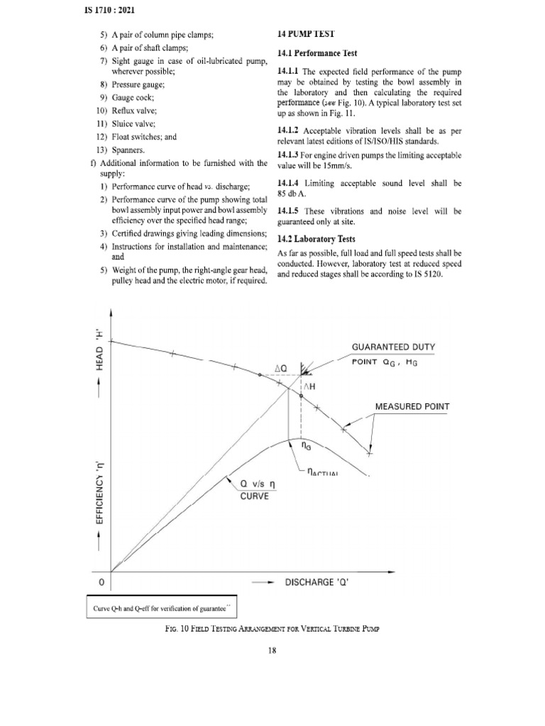 Is 1710-2021 Vibration Limit of Engine Driven Pump | PDF