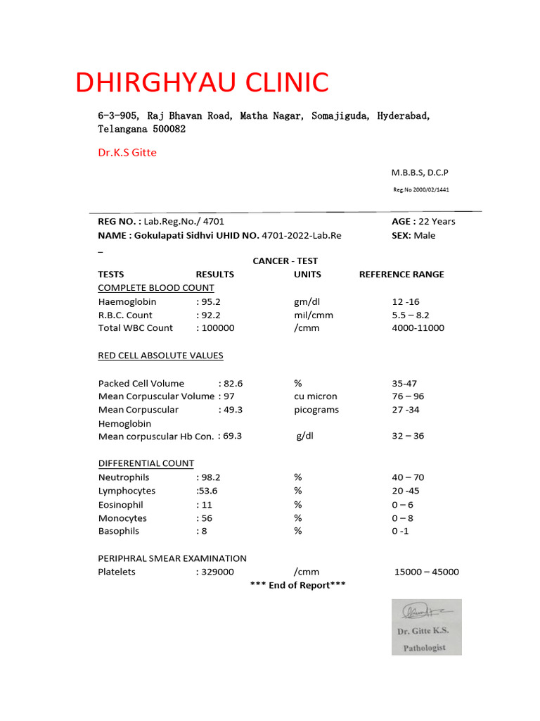 Blood Cancer Report | PDF
