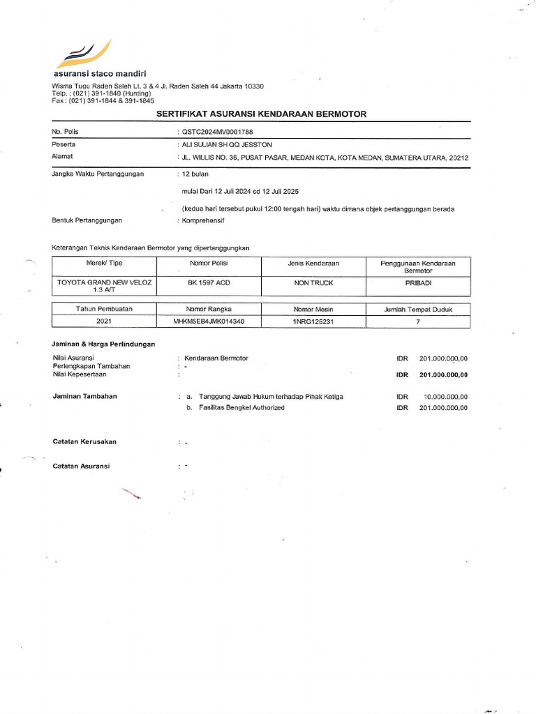 Polis Avanza BK 1597 ACD | PDF