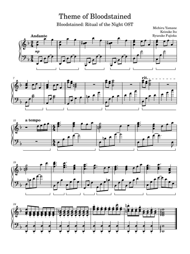 Bloodstained: Ritual of the Night OST | PDF | Musical Forms | Musical ...