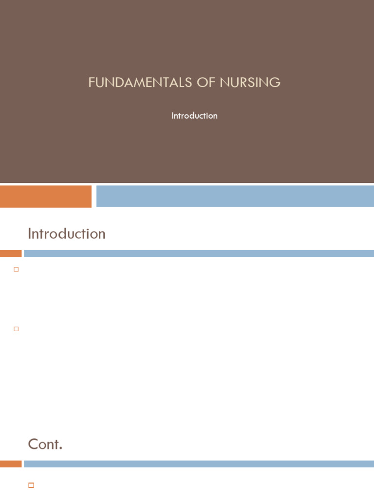 Fundamentals of Nursing Overview | PDF | Nursing | Health Care