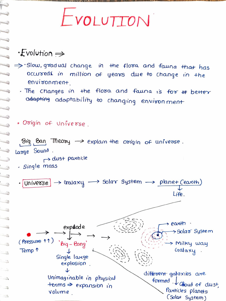Evolution Detailed Notes | PDF
