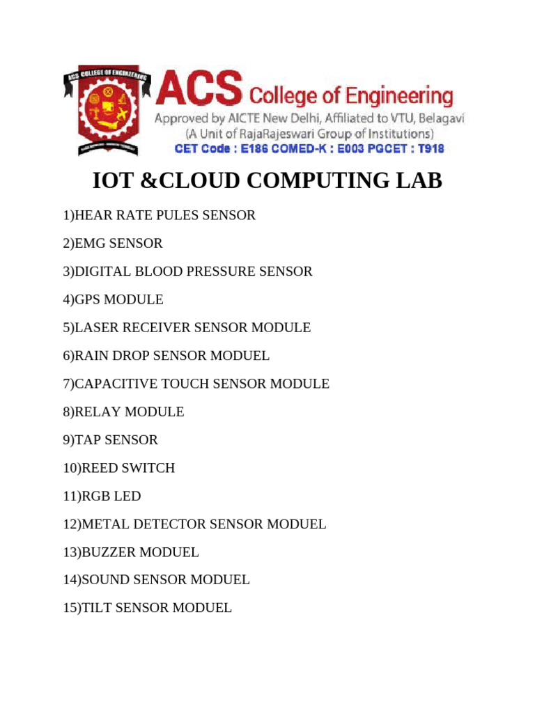 Iot &cloud Computing Lab | PDF