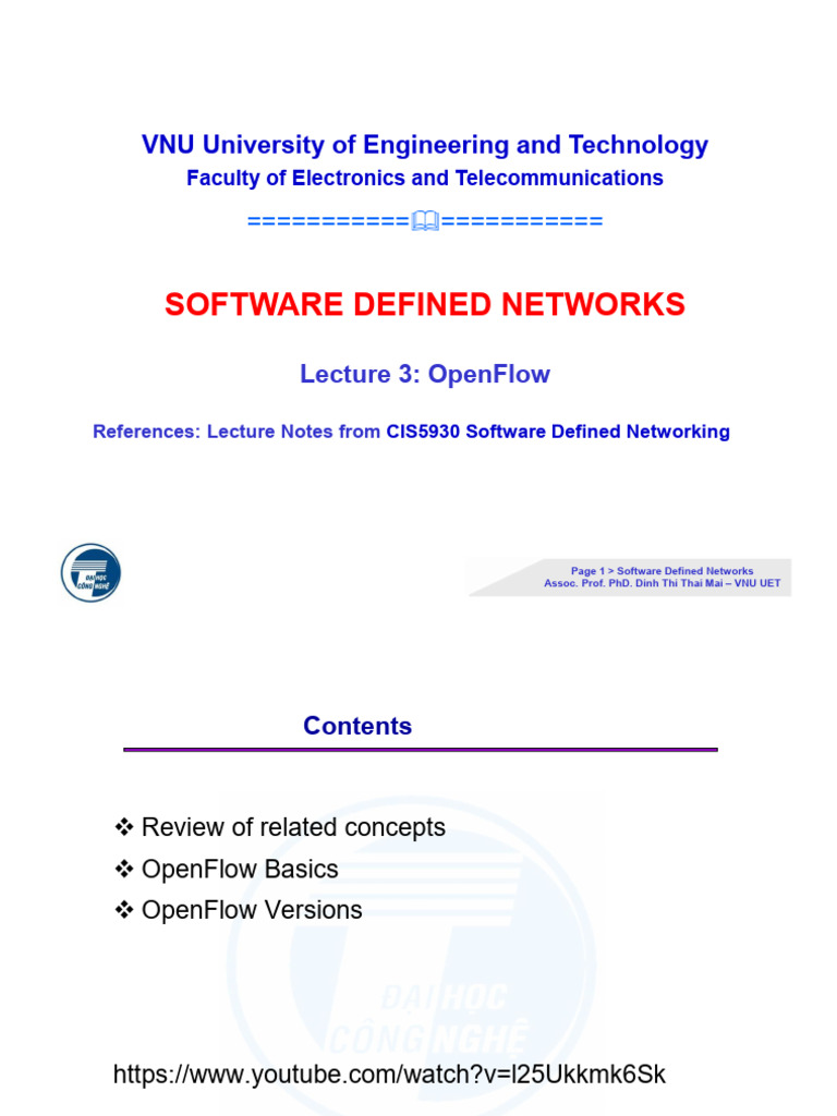 Lecture Notes 3 Open Flow_DTTMai | PDF | Port (Computer Networking ...