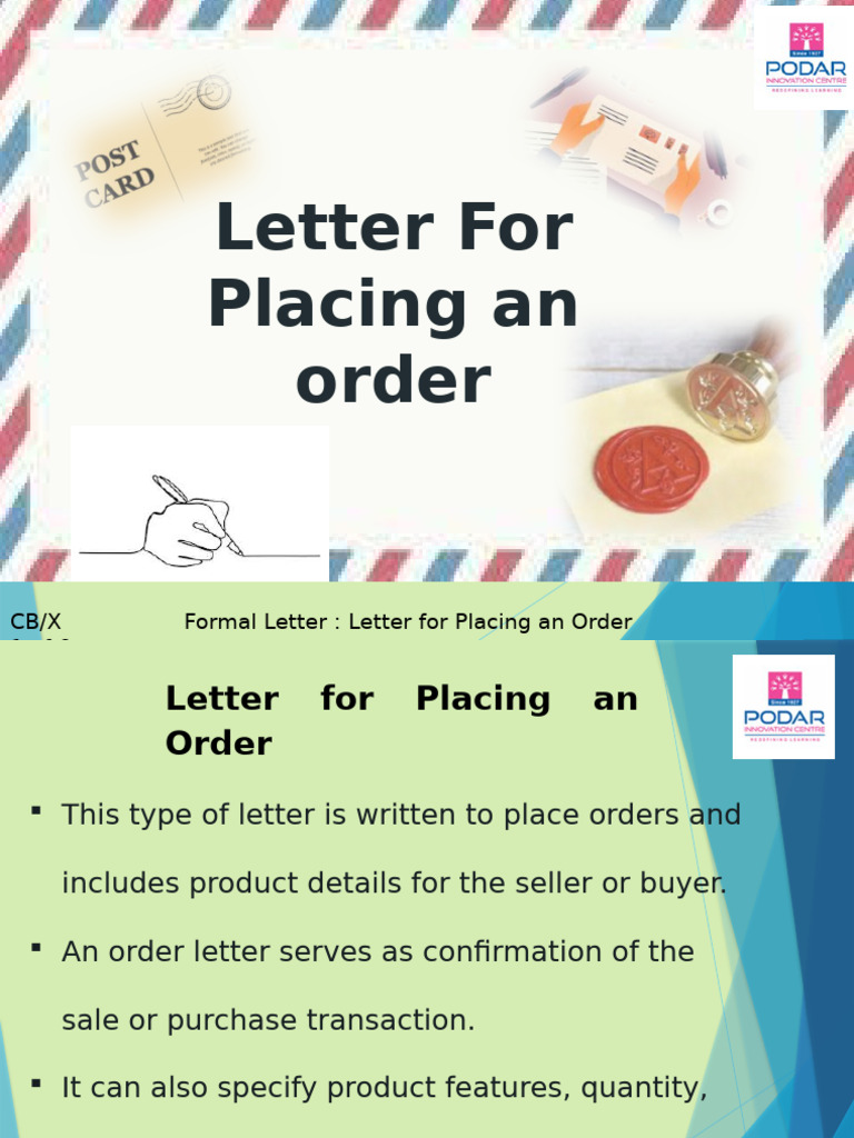 Order Letter Writing Guide | PDF | Sales | Specification (Technical ...