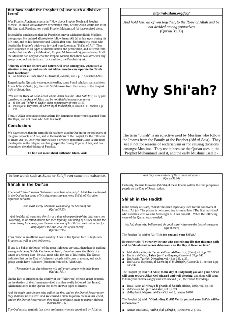 Shiah | PDF | Shia Islam | God In Islam