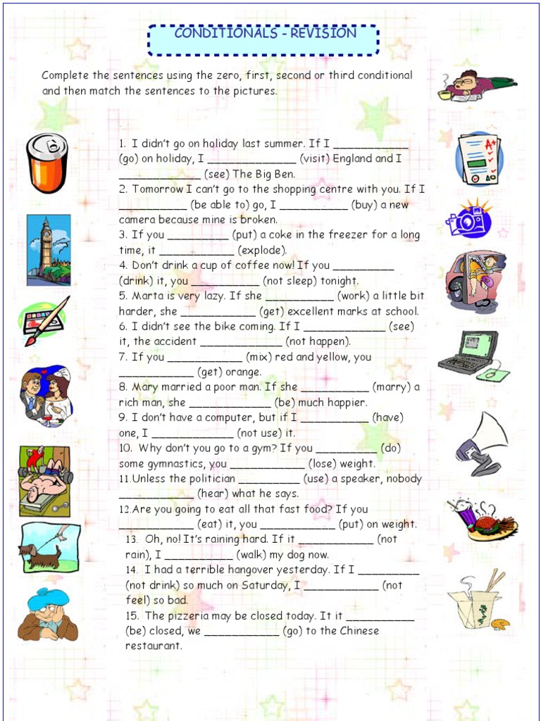 Conditional Sentences Exercise | PDF | Language Arts & Discipline | Teaching Methods & Materials