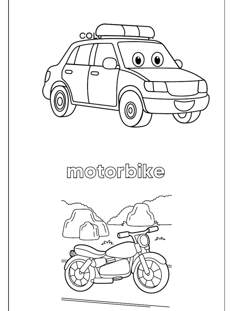 Vehicles Transport Coloring Book (9 X 6 In) | PDF
