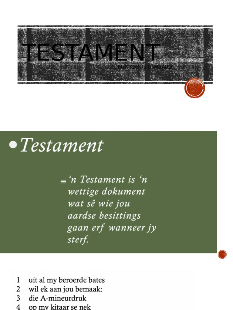 Testament - Gedig Gr.11 FAL | PDF