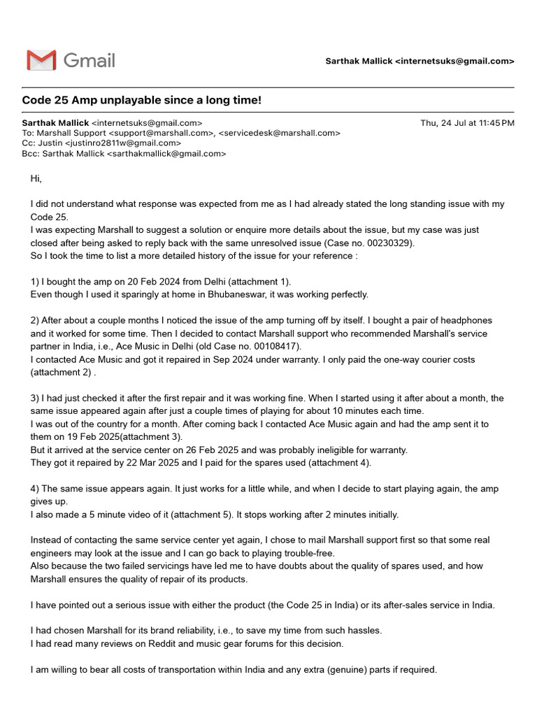 Code 25 Amp Unplayable Since A Long Time! | PDF