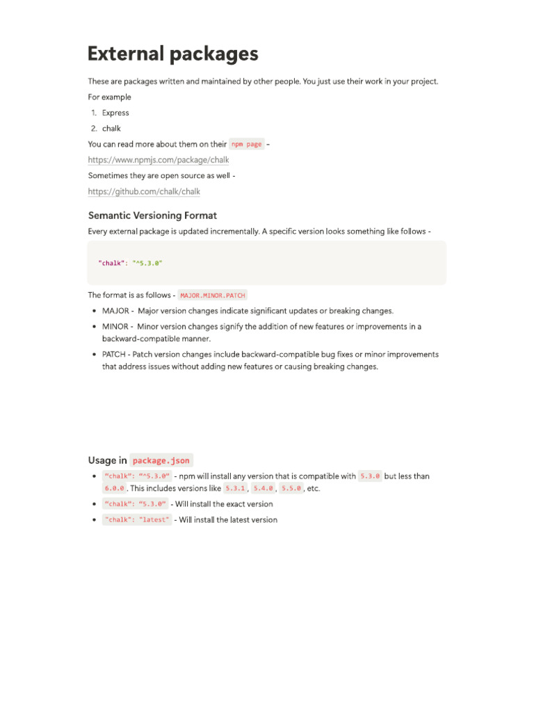 External Packages | PDF