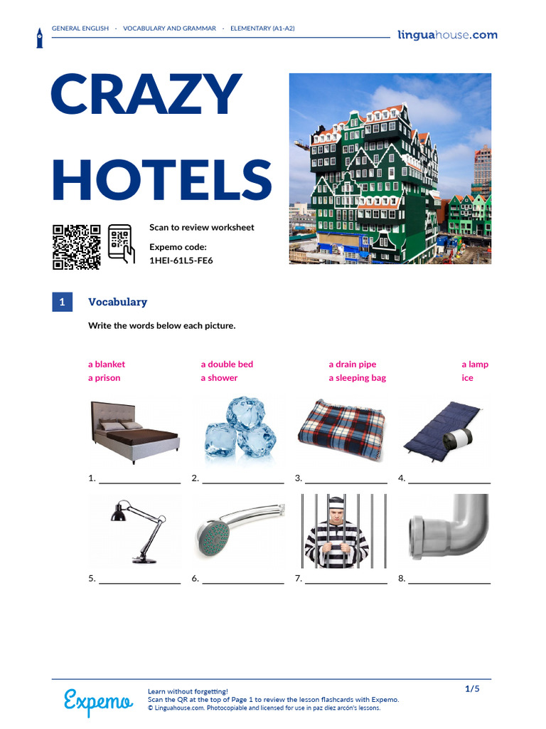 Crazy Hotels British English Student A1 A2 | PDF | Linguistics