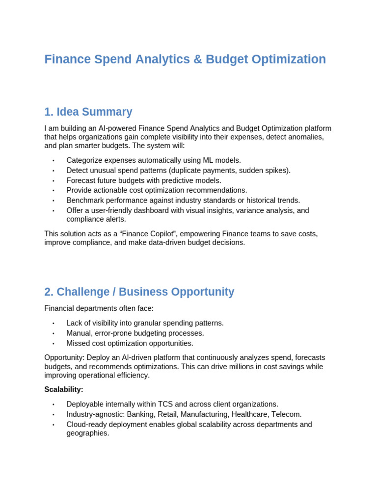 AI-Driven Spend Analytics Platform | PDF | Artificial Intelligence ...