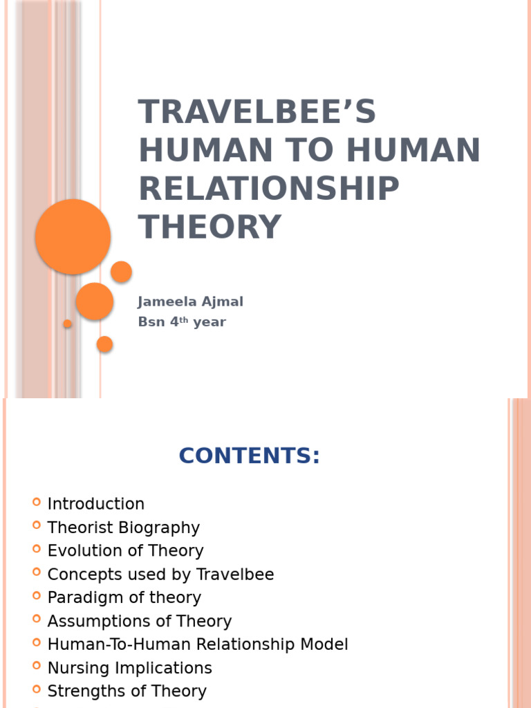 Travelbee Human To Human Relationship Theory | PDF | Nursing | Empathy