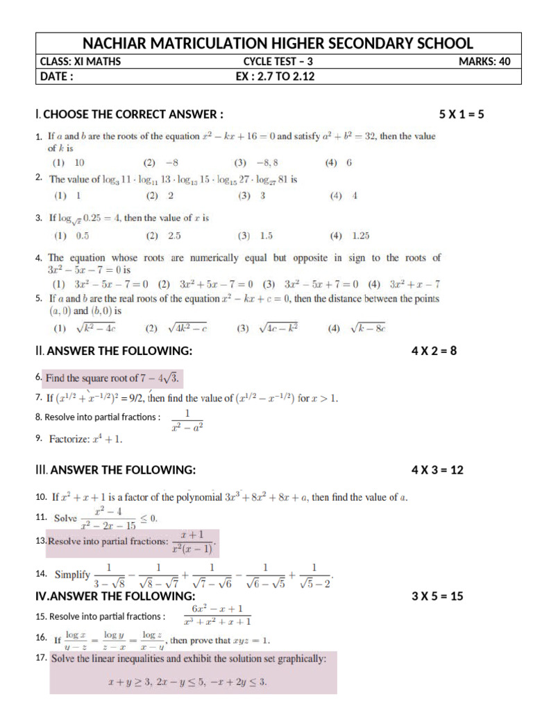 Nachiar Matriculation Higher Secondary Schoo4 | PDF