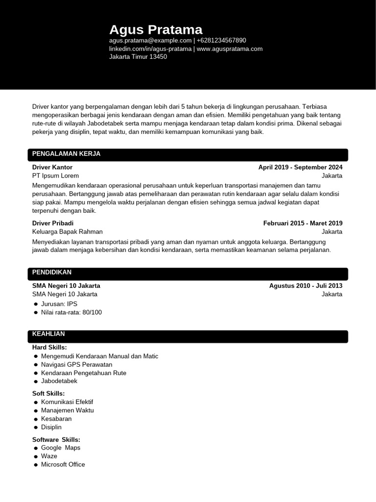 CV Agus Pratama by Naevaweb | PDF