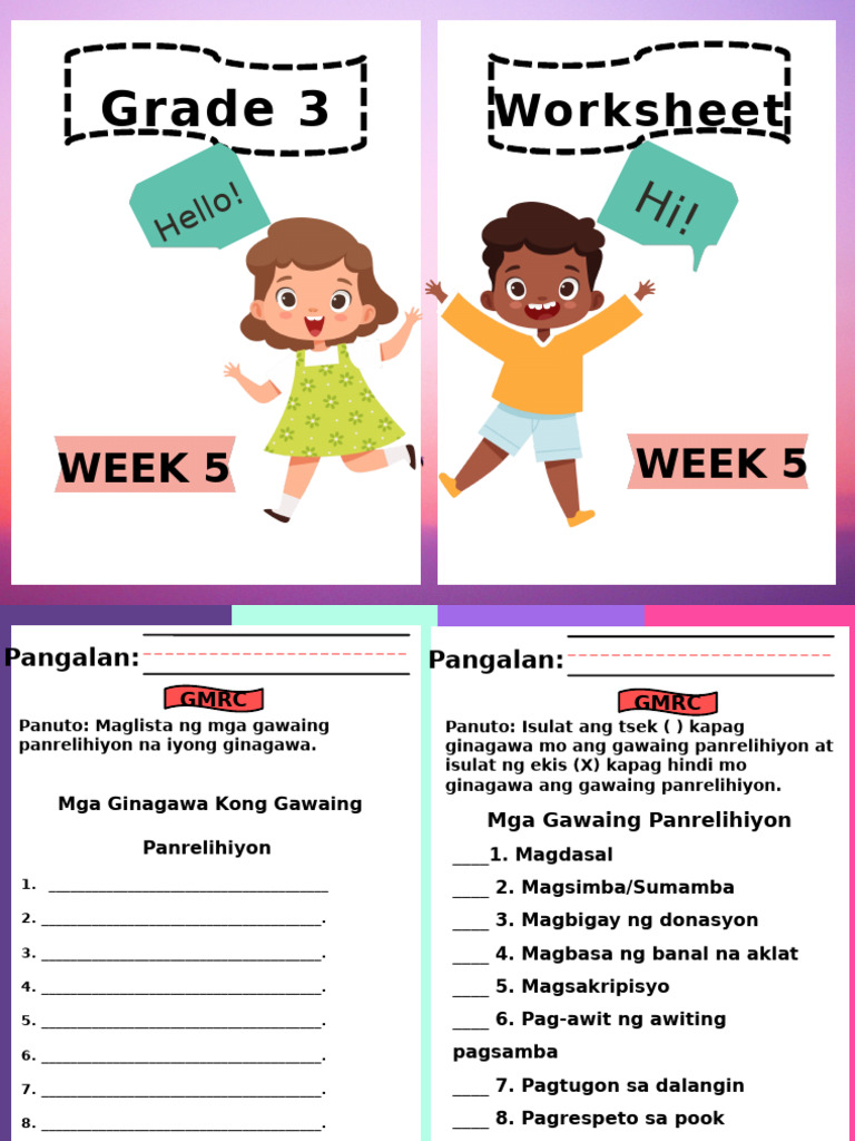 q2 Week5 Worksheets | PDF