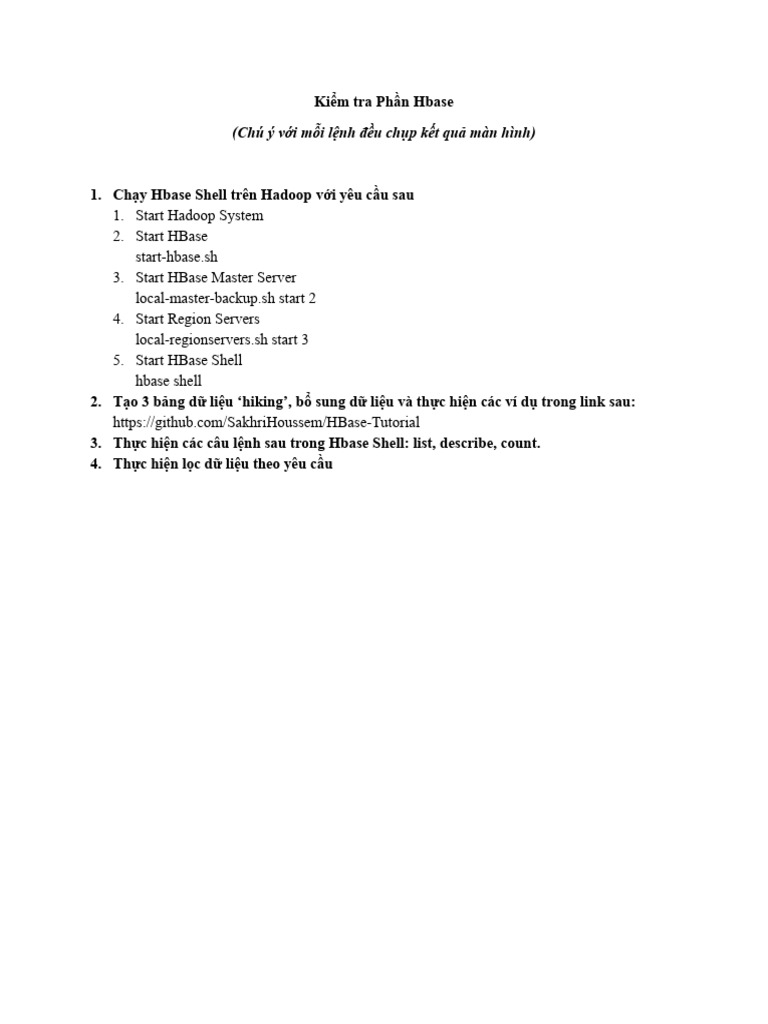 Kiem Tra HBase | PDF