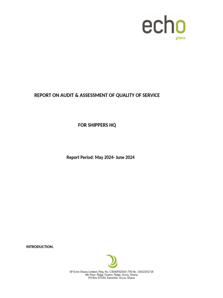 SP Echo Ghana Audit Report For Gsa | PDF | Computer Network | Computer ...