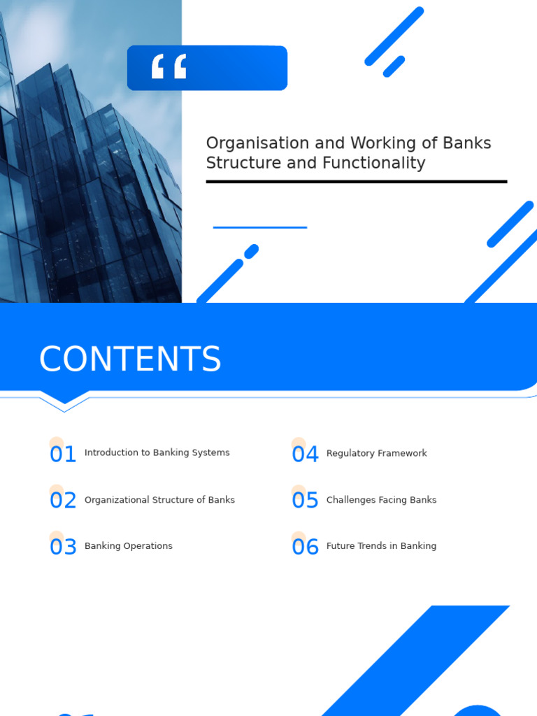 Overview of Banking Systems and Operations | PDF | Banks | Regulatory ...