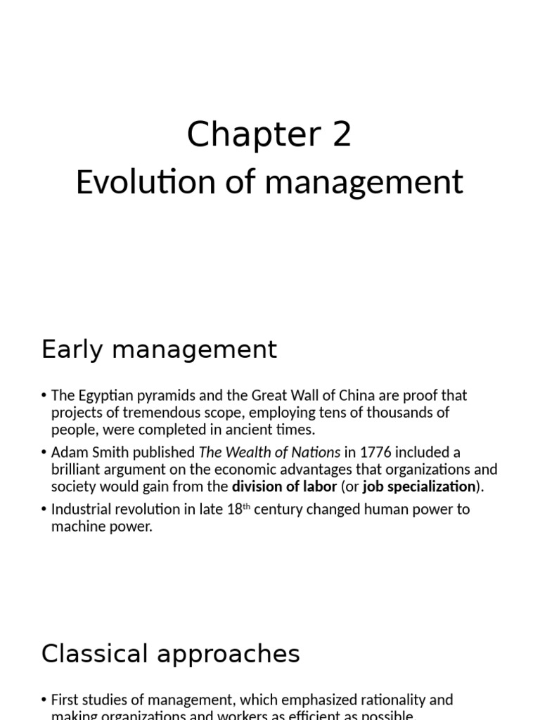 Chapter 2 Evolution of Management | PDF | Economies | Science