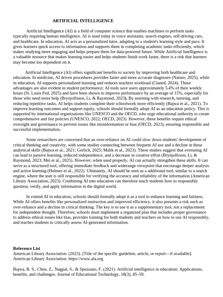 Artificial Intelligence - GROUP 2 | PDF | Artificial Intelligence ...