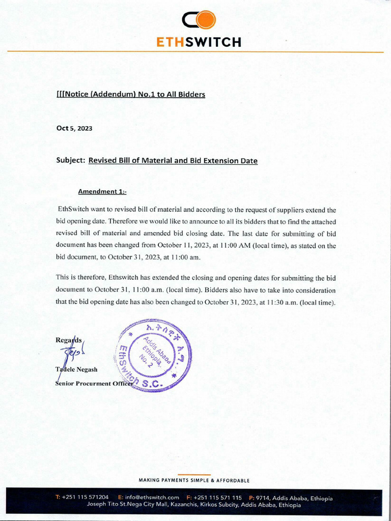 Addendum No.1 0001 | PDF