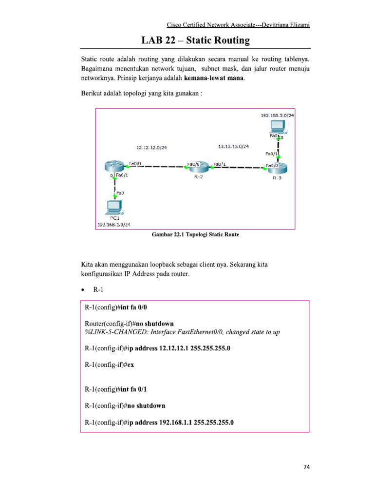 Routing Static | PDF