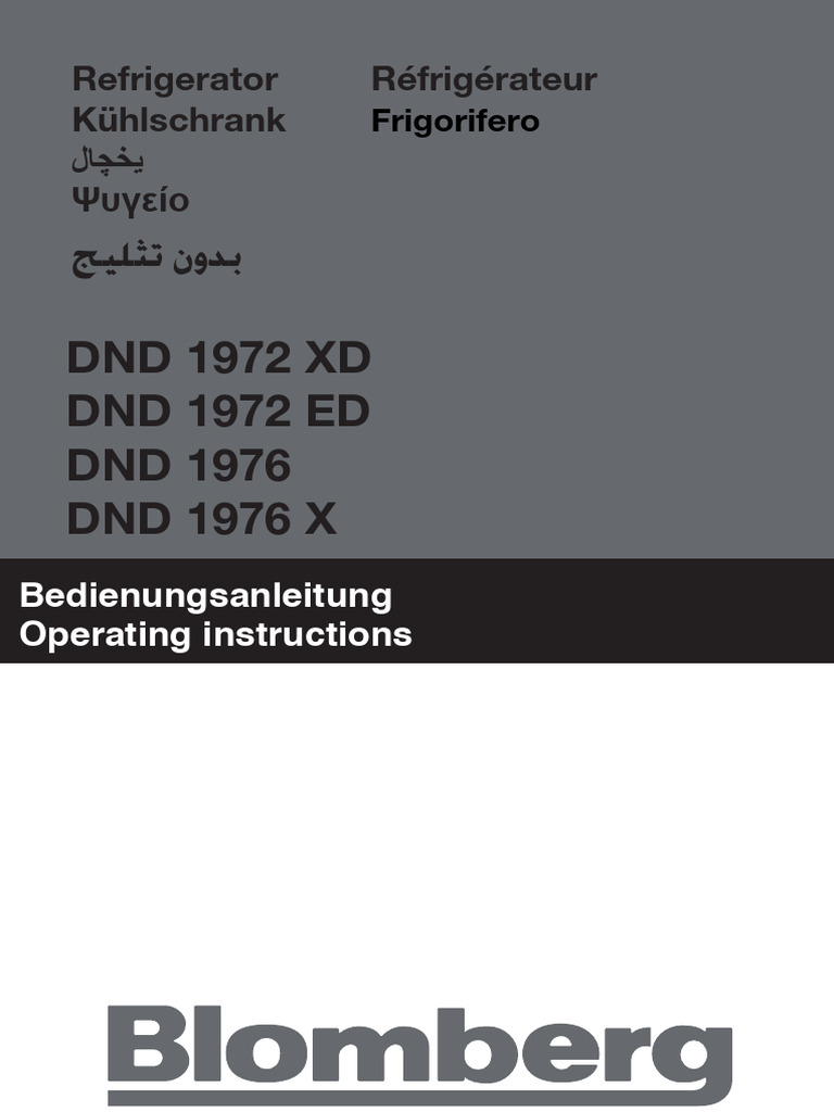 Refrigerator Operating Instructions Guide | PDF | Refrigerator | Water