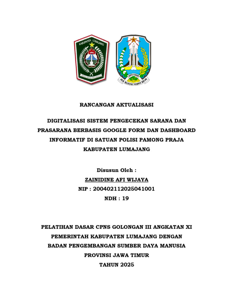 19 Zainidine Afi Wijaya Bab 1 - 3 Rancangan Aktualisasi | PDF