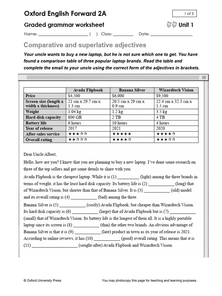 Oef 2au1 Graded Grammar Inter | PDF | Public Transport | Laptop